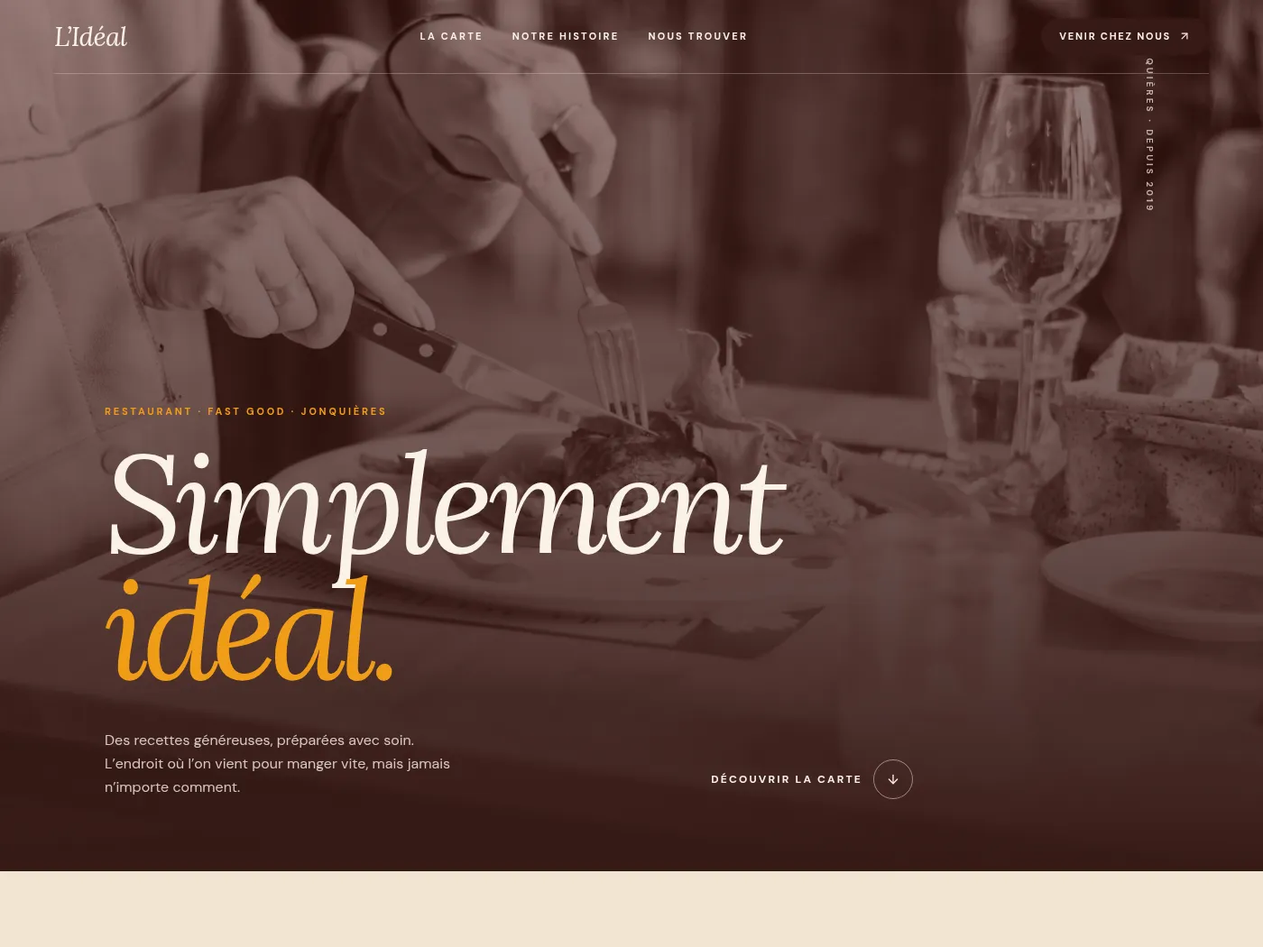 Le Gourmet Landing Page