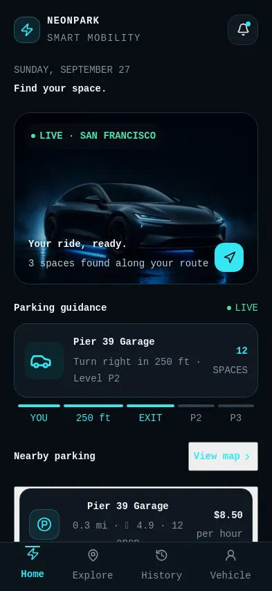 NeonPark 3D Smart Parking