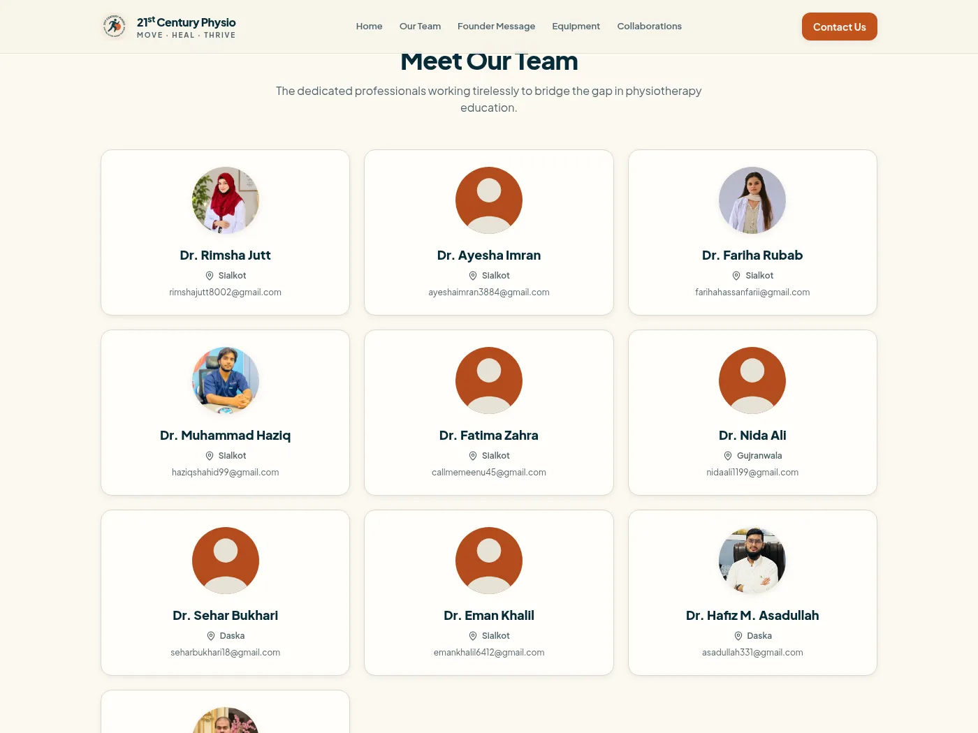 Physio Website Clone