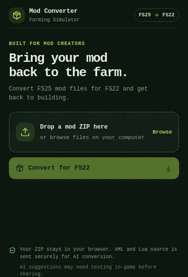 FS Mod Converter AI