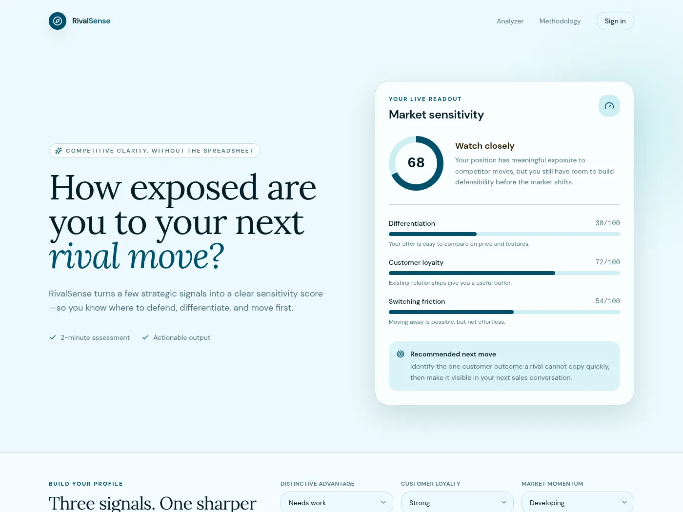 RivalSense Analyzer
