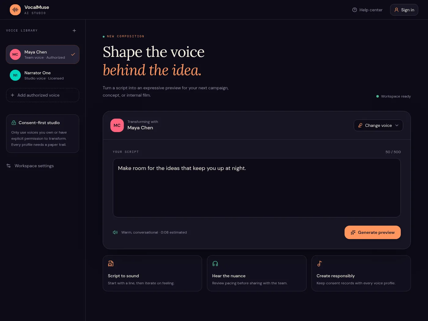 VocalMuse AI Studio