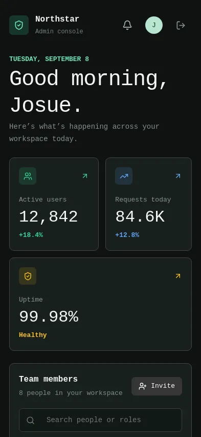 Mobile Admin Console
