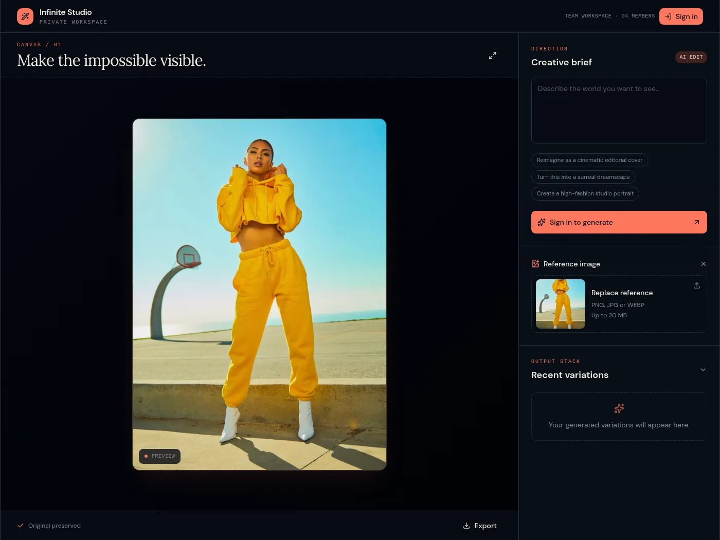 Infinite AI Image Studio