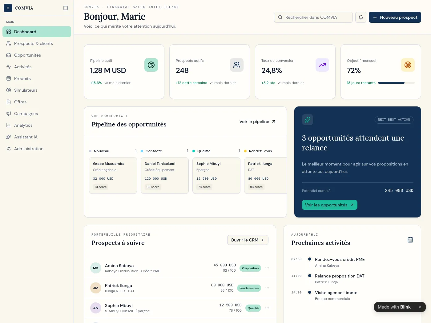 COMVIA Financial CRM Suite