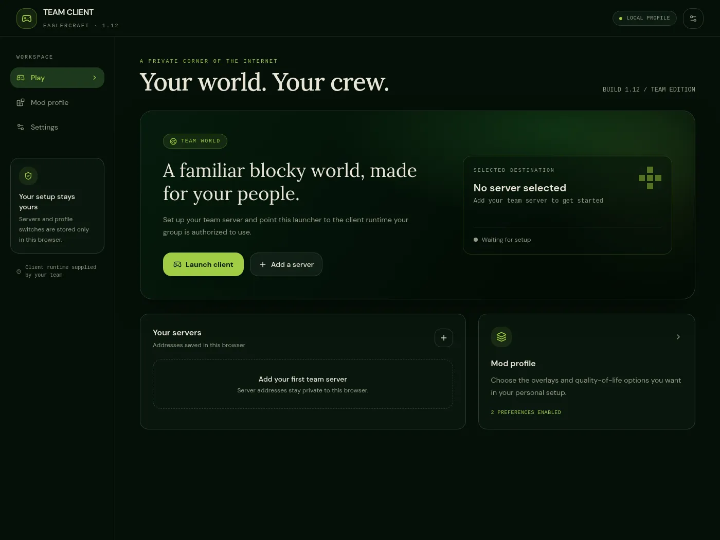 Eaglercraft Team Client