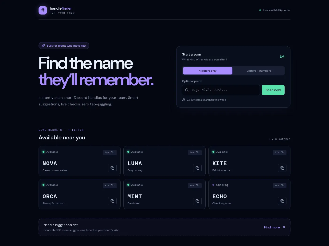 Discord Handle Finder