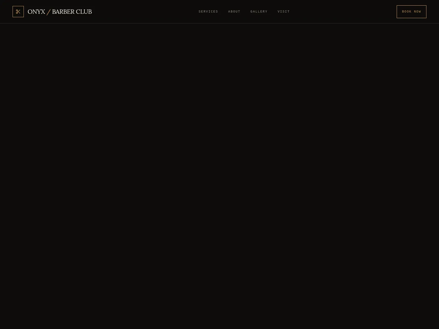 ONYX BARBER CLUB Website