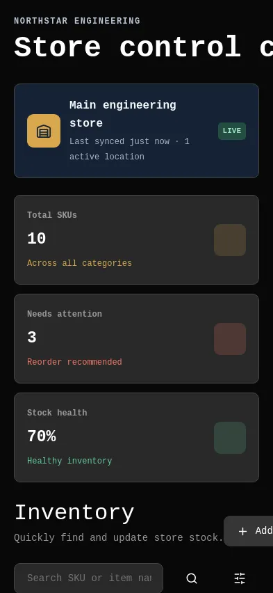 Smart Store Inventory App