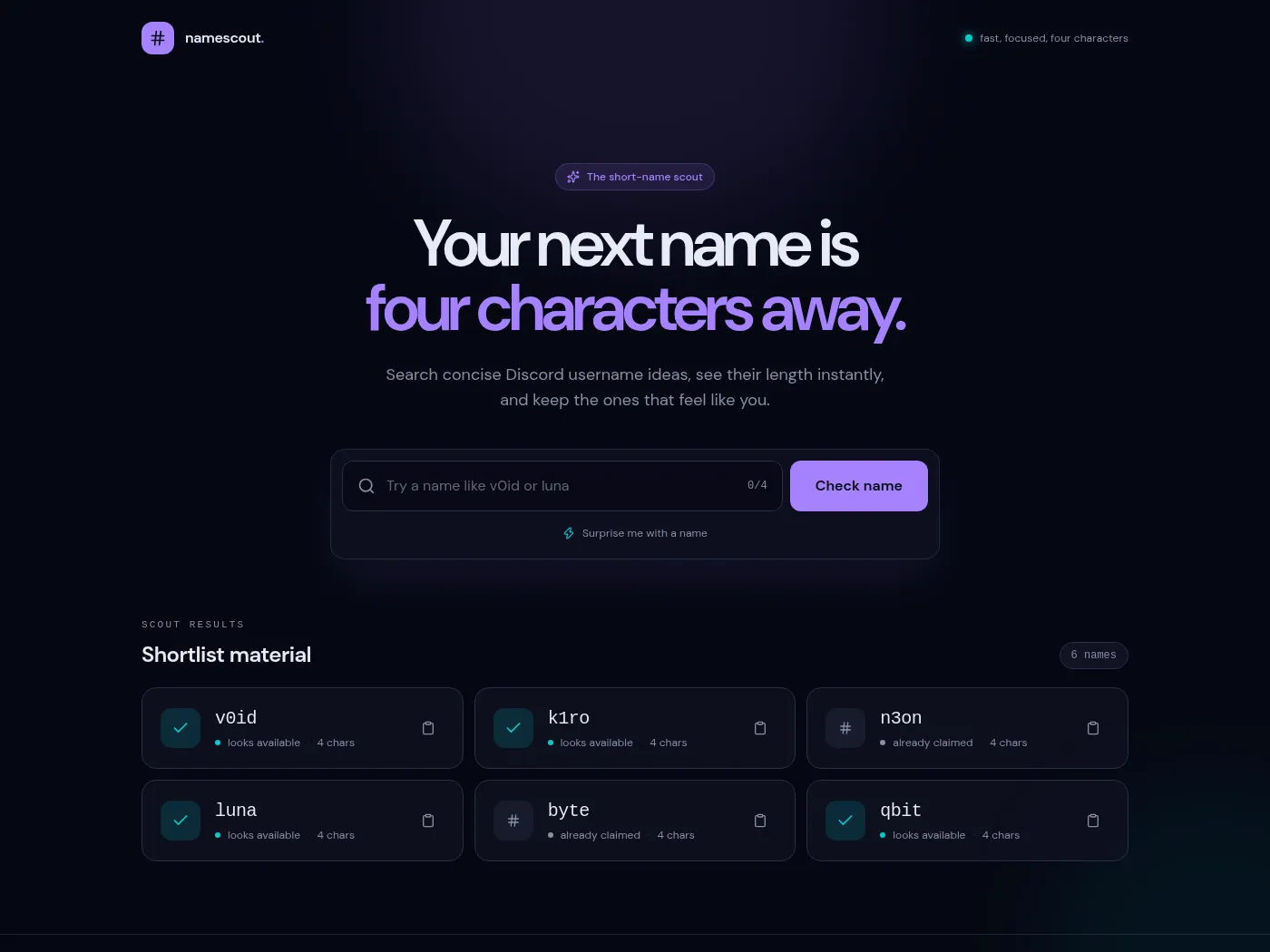 Discord Name Finder