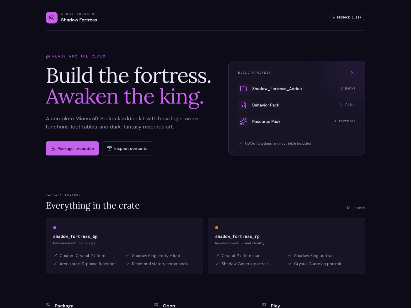 Shadow Fortress Addon Builder