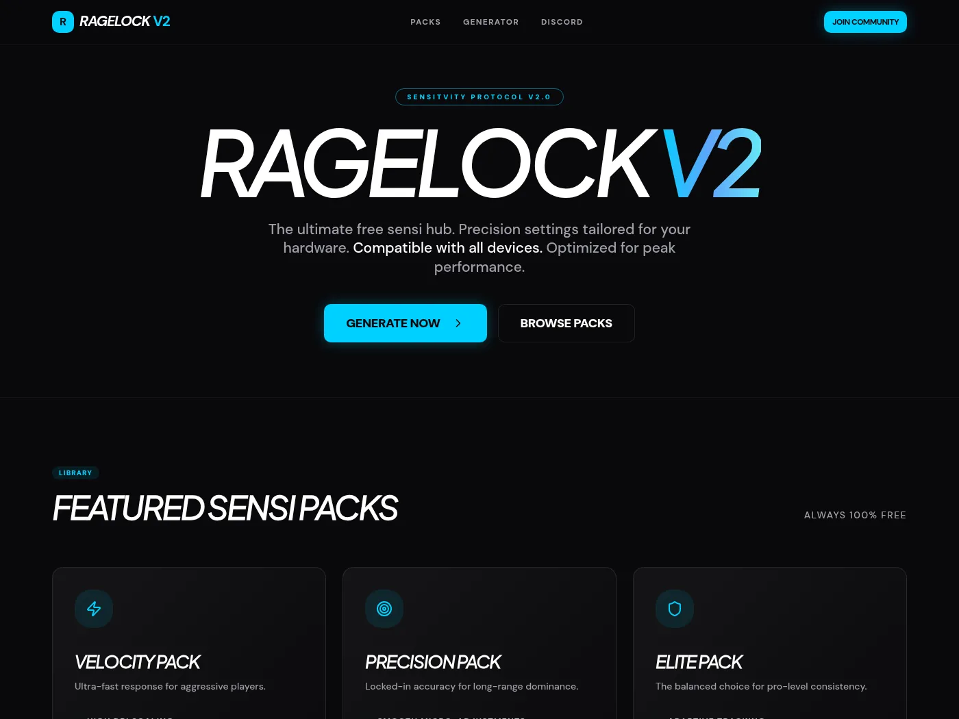 RageLock V2 Website