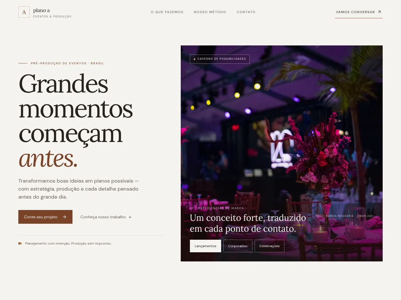 Event Pre-Prod Landing