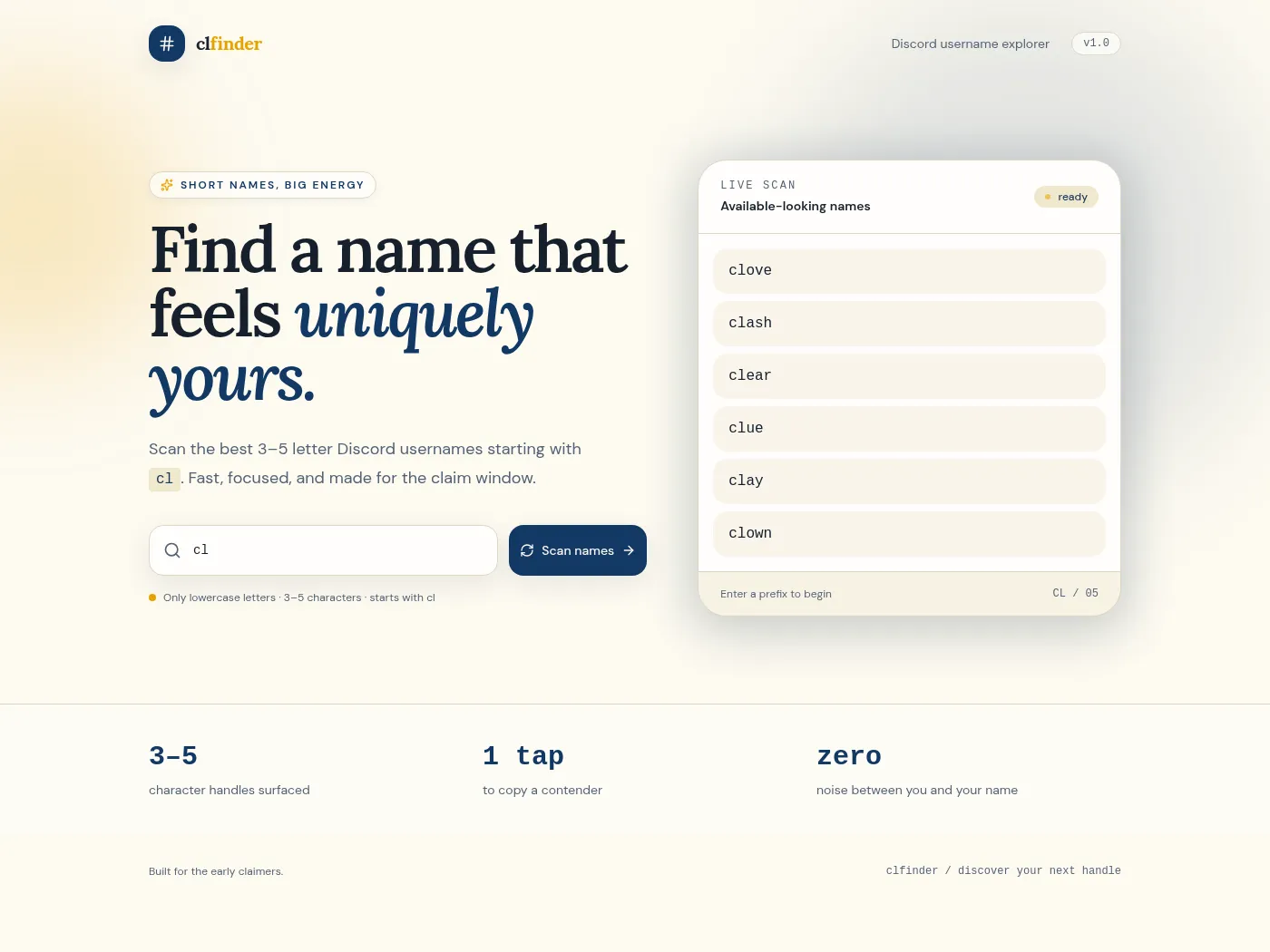 CL Username Scanner