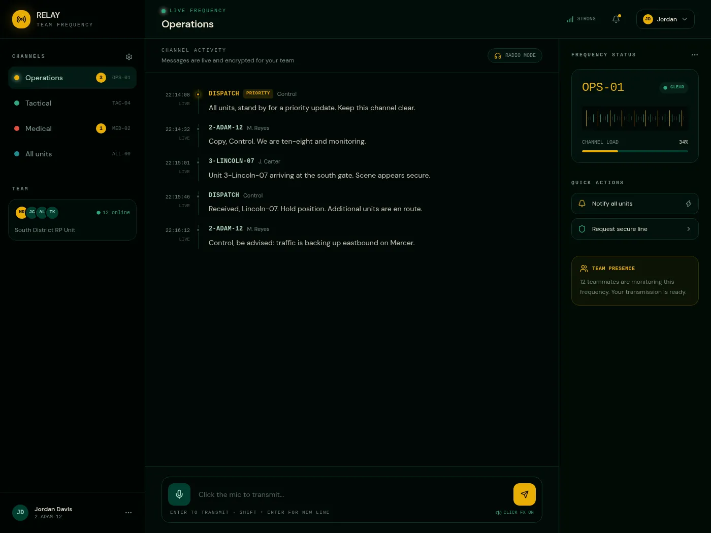 Roleplay Radio Chat