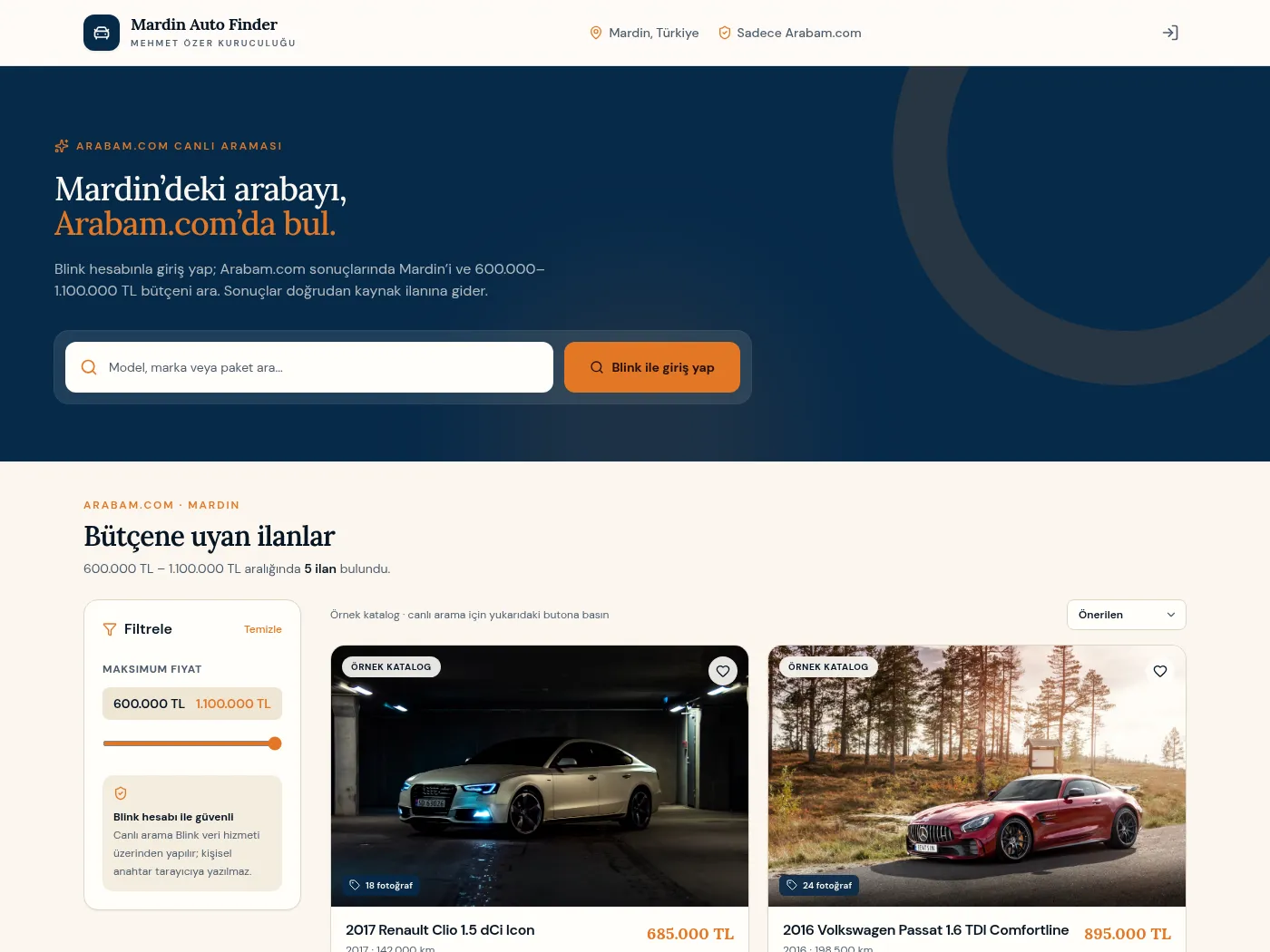 Mardin Auto Finder