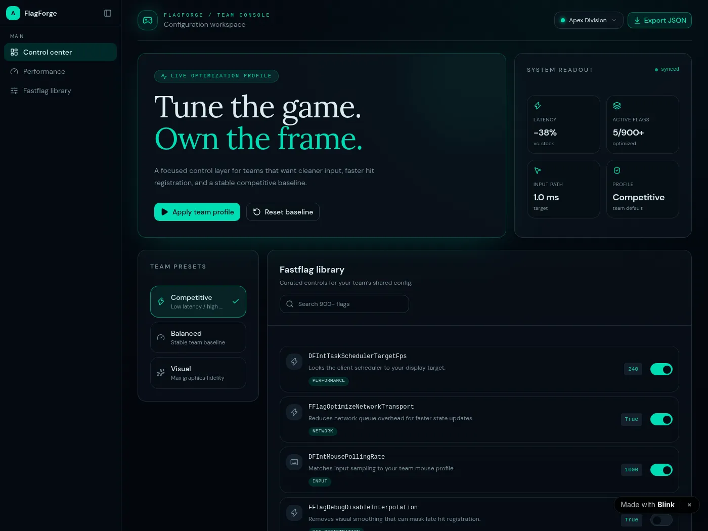 JSON Game Optimizer