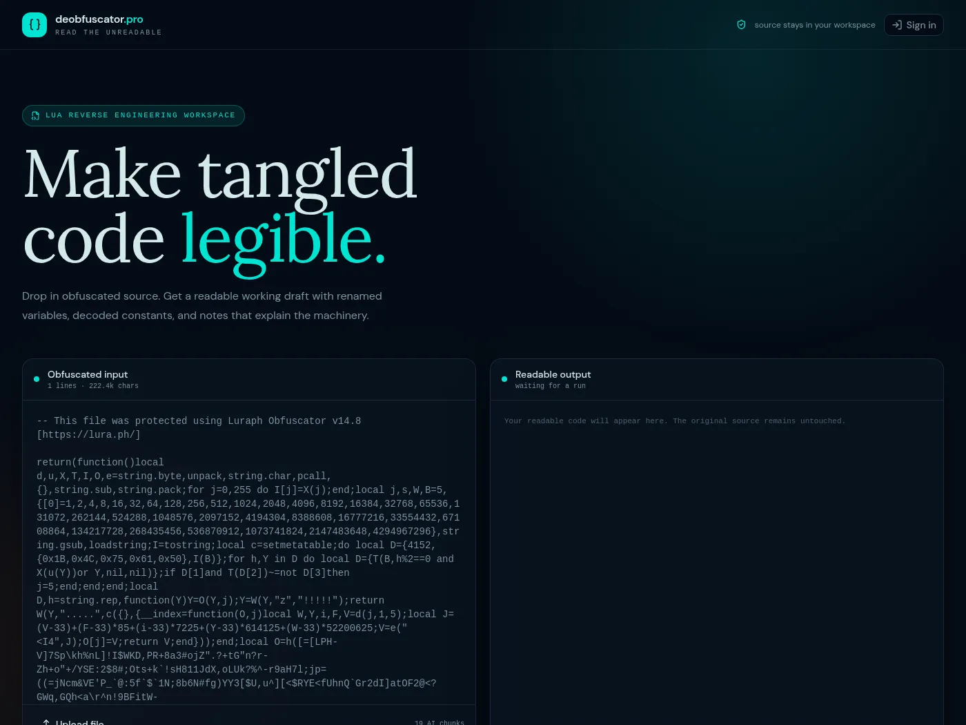 Code Deobfuscator Pro