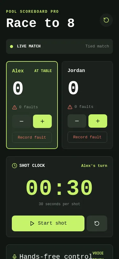 Pool Scoreboard Pro
