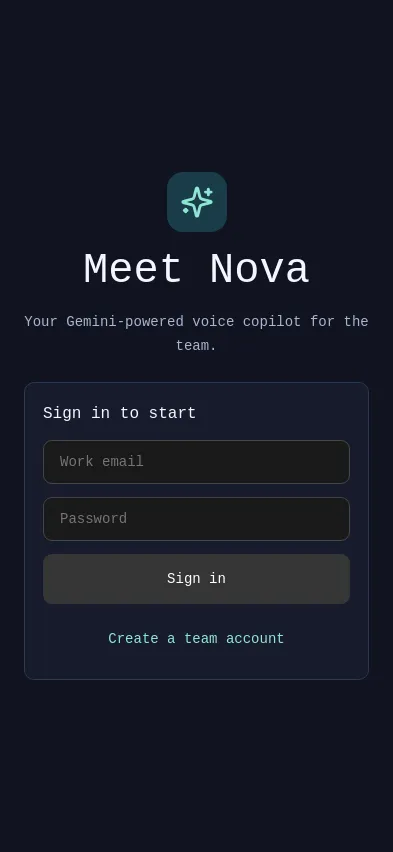 Gemini Voice Team Assistant