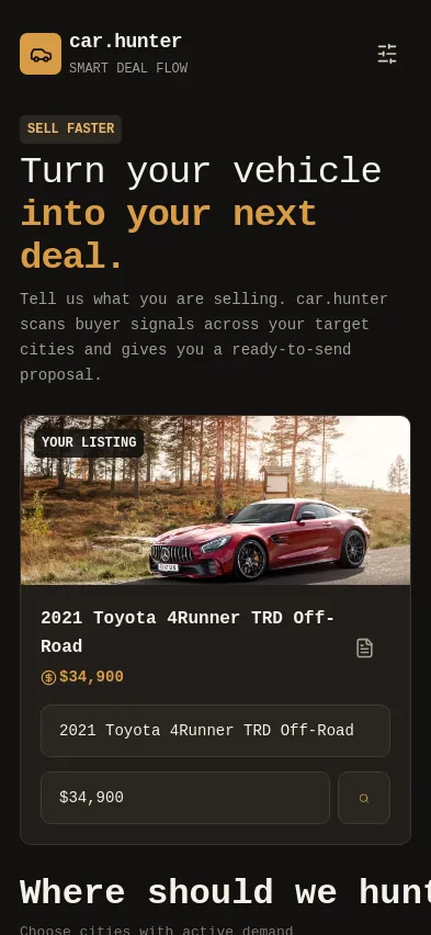 Car Hunter App