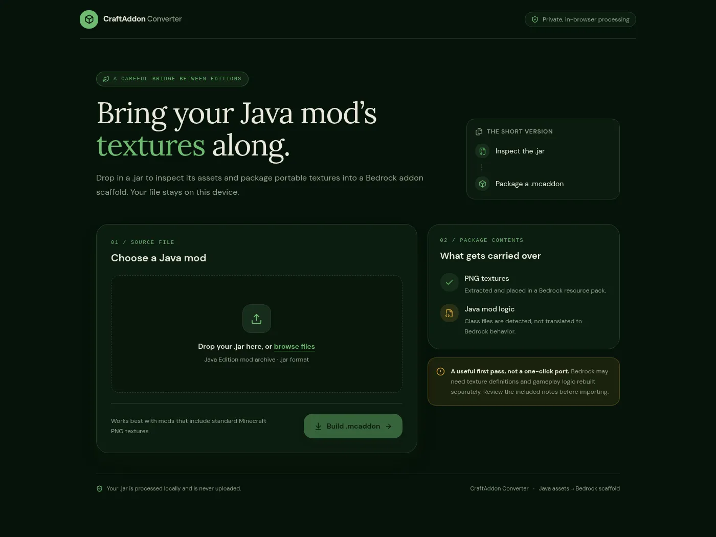 CraftAddon Converter