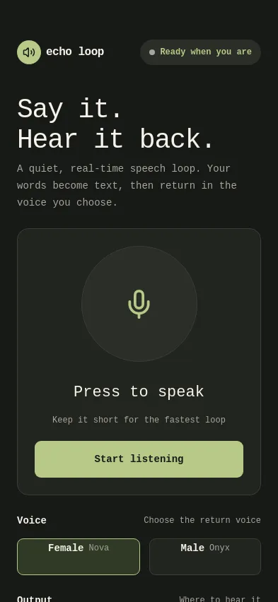 Speech Loop Converter