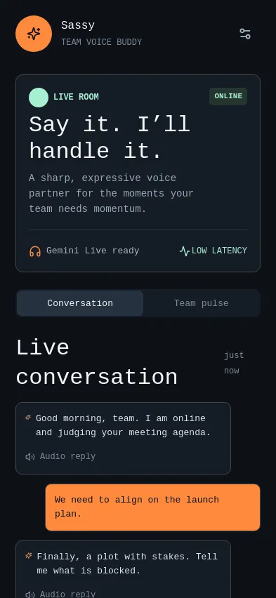 Sassy AI Voice Buddy