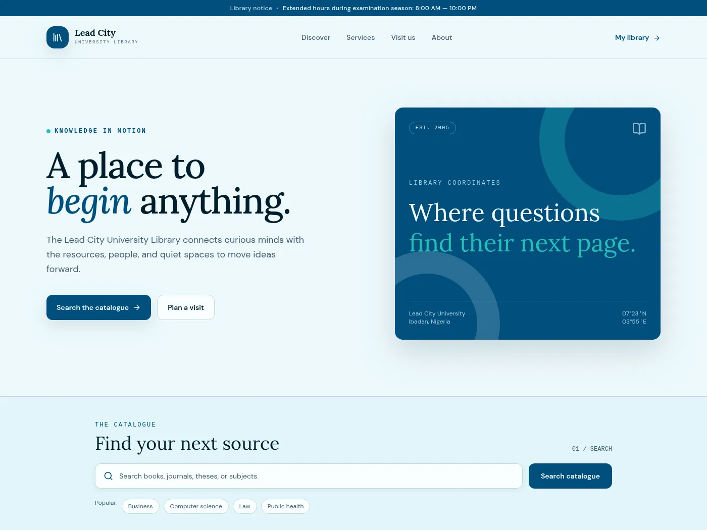 Lead City Library Portal