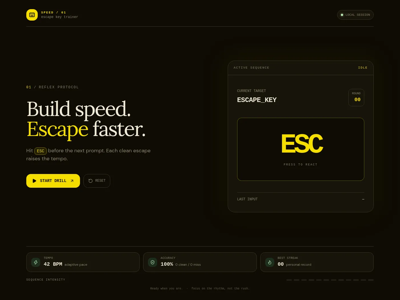 Speed Escape Key Trainer