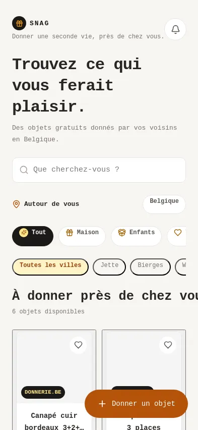 Snag Belgique Mobile