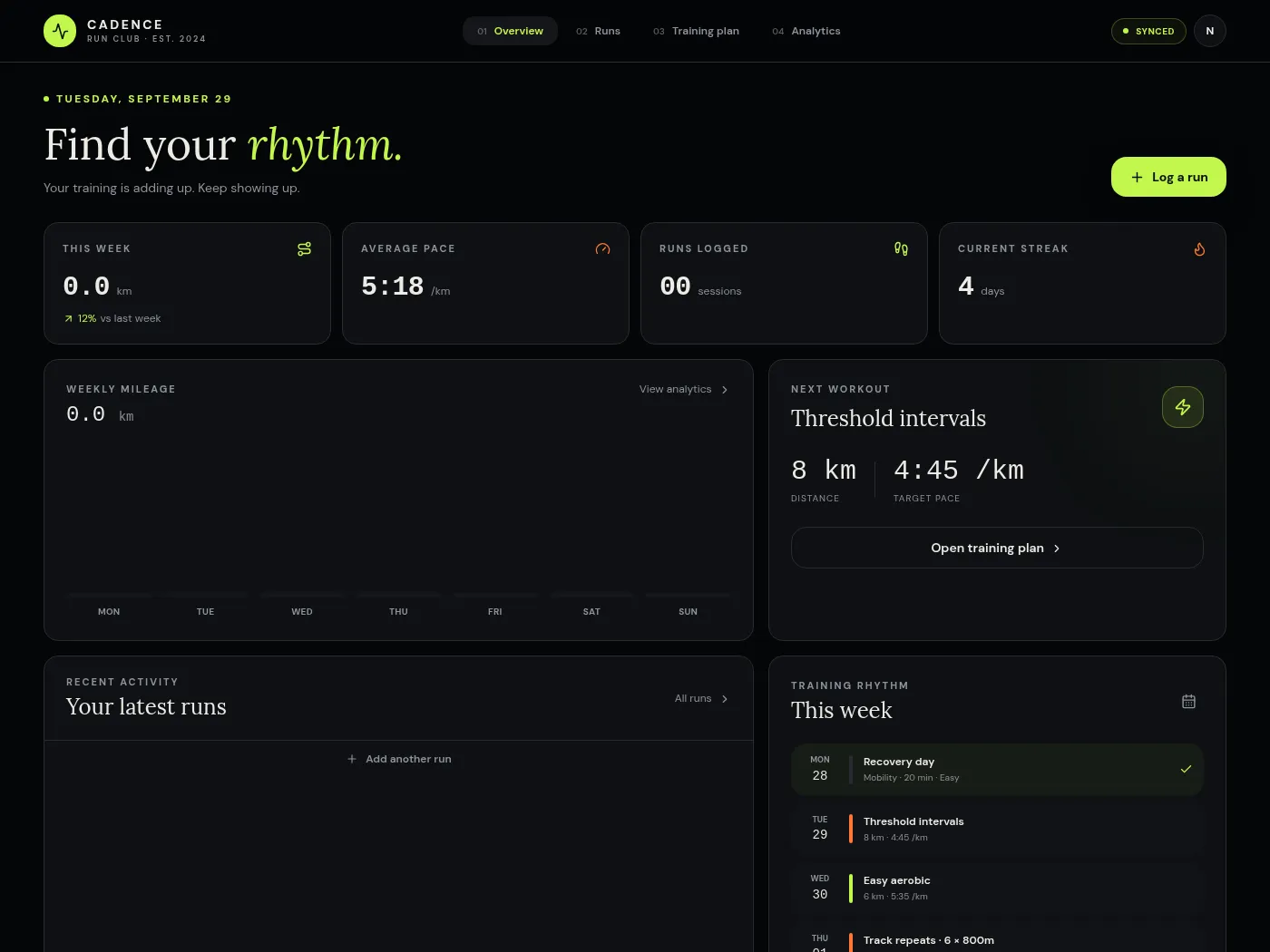 Cadence Run Tracker