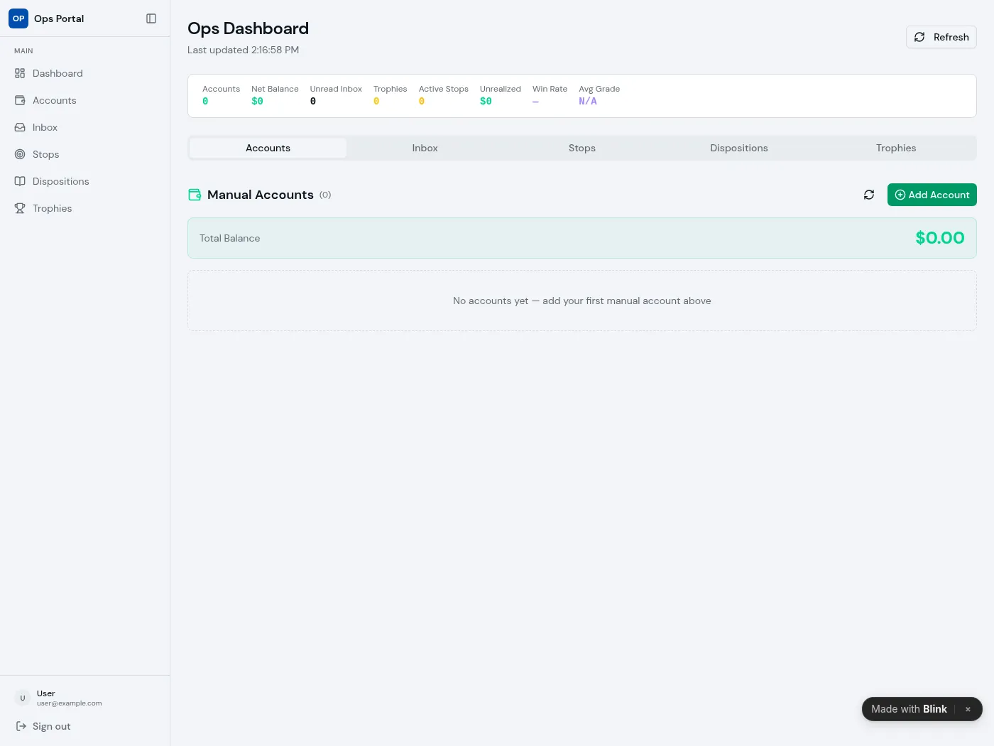 Blink Ops Portal