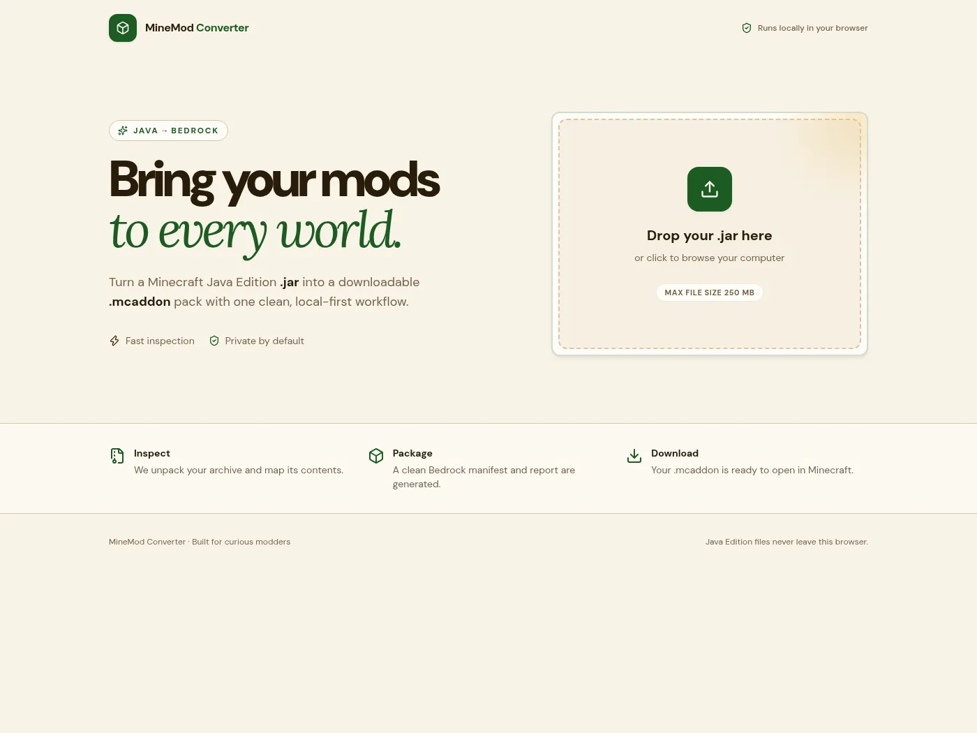 MineMod Converter