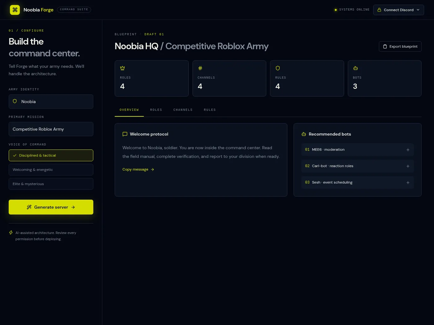 Noobia Server Generator