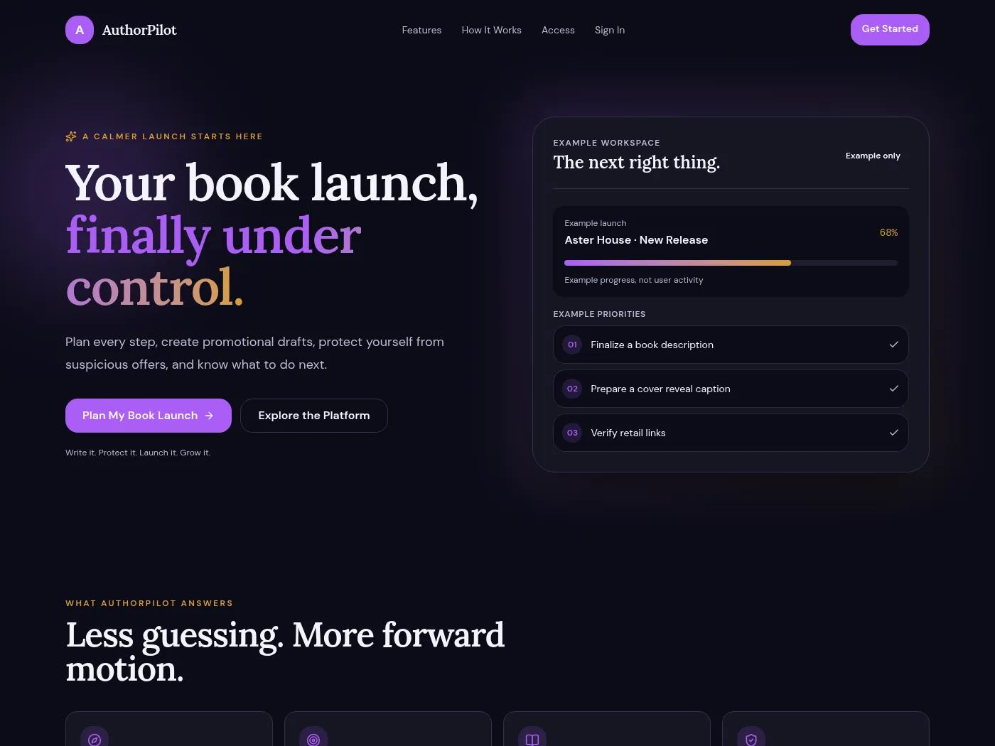 AuthorPilot Book Launch Workspace
