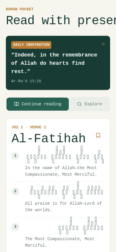 Koran Pocket Reader