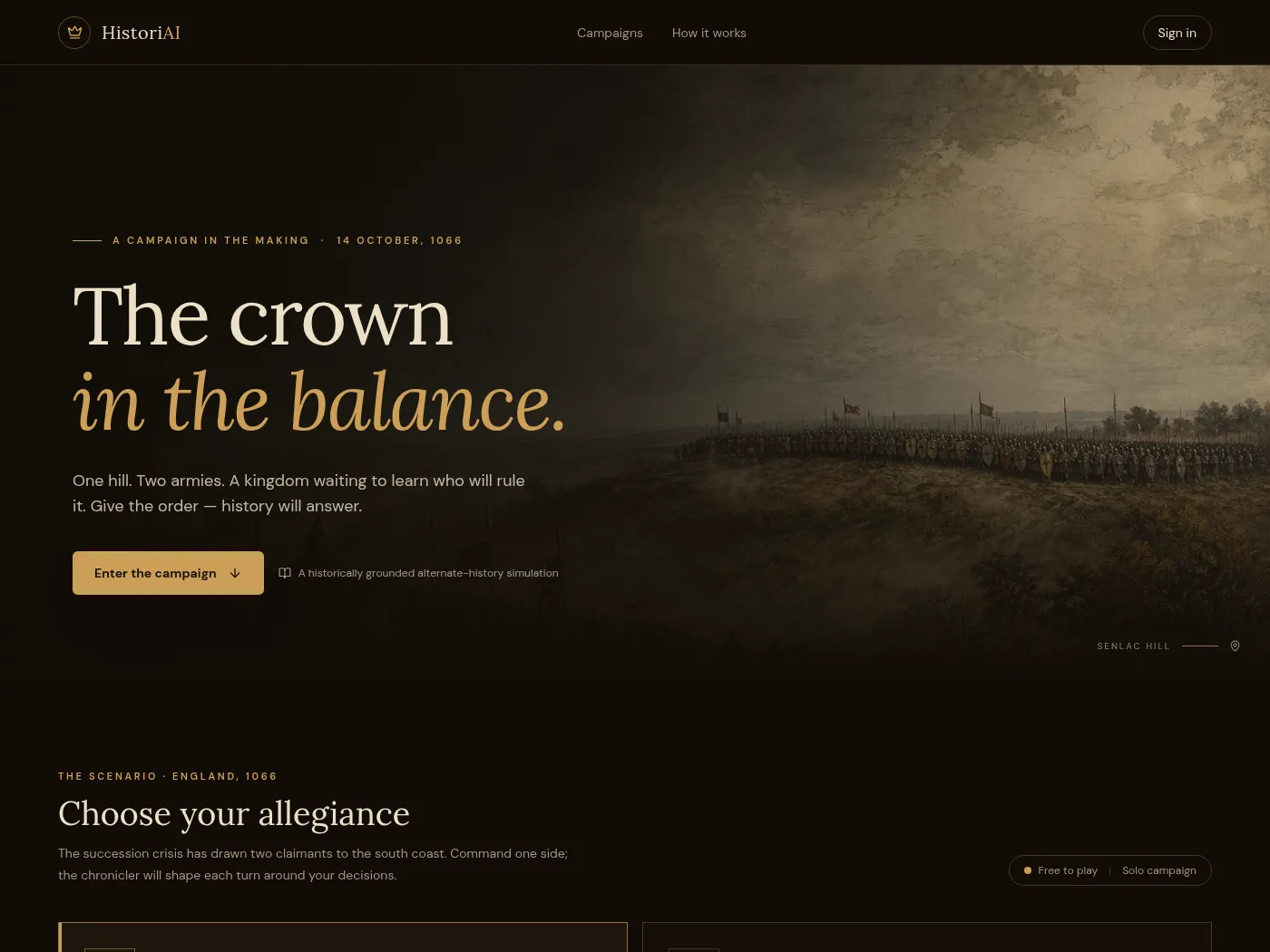 HistoriAI Strategy Web Game