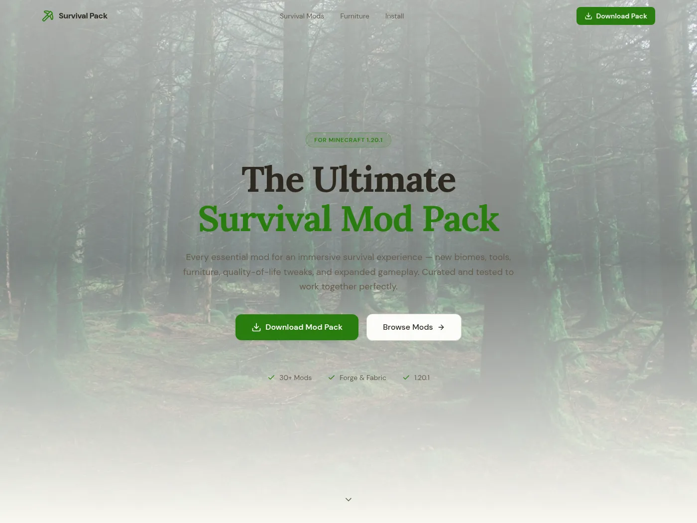 Ultimate Survival Mod Pack