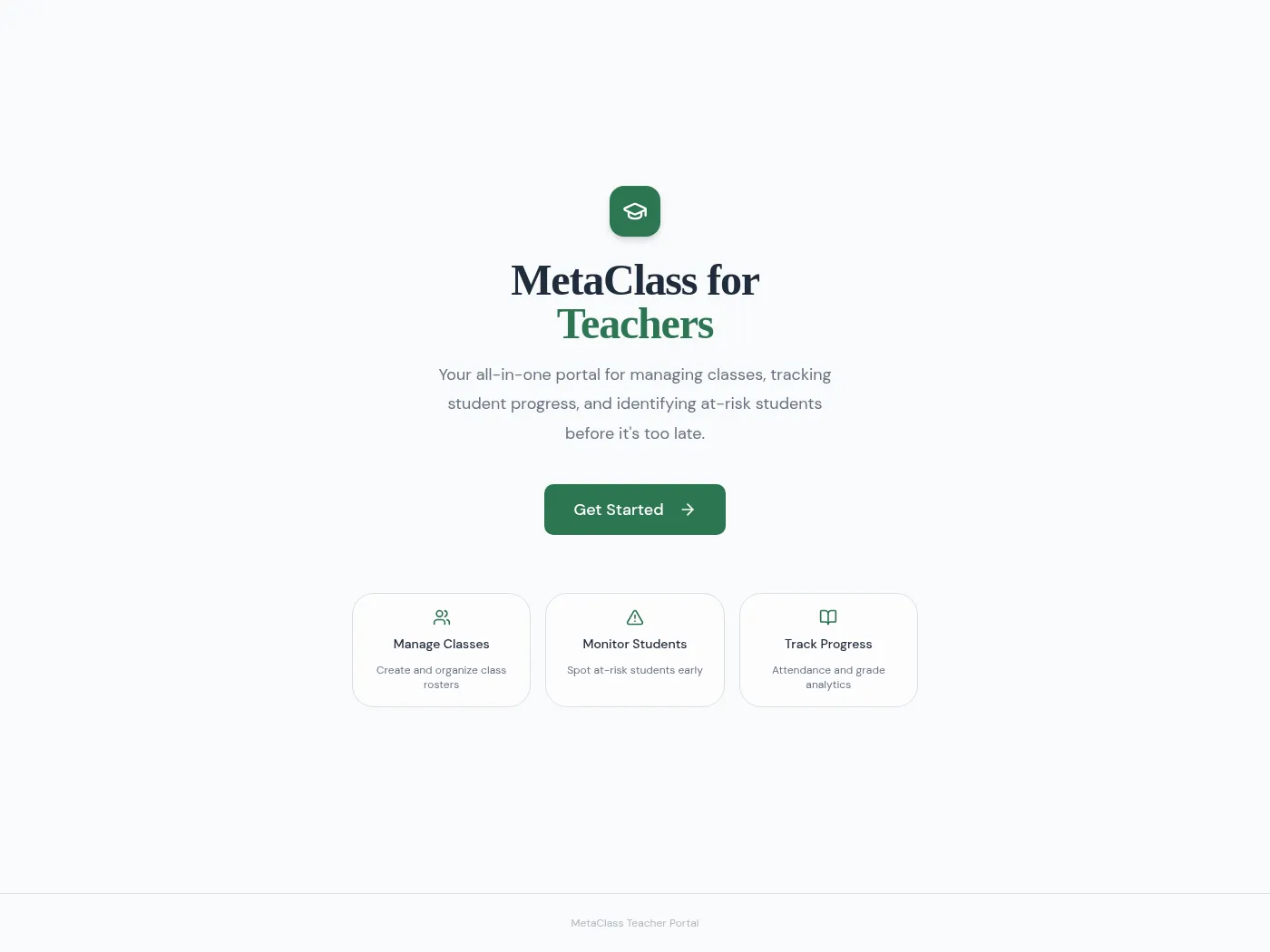 MetaClass Teachers Portal