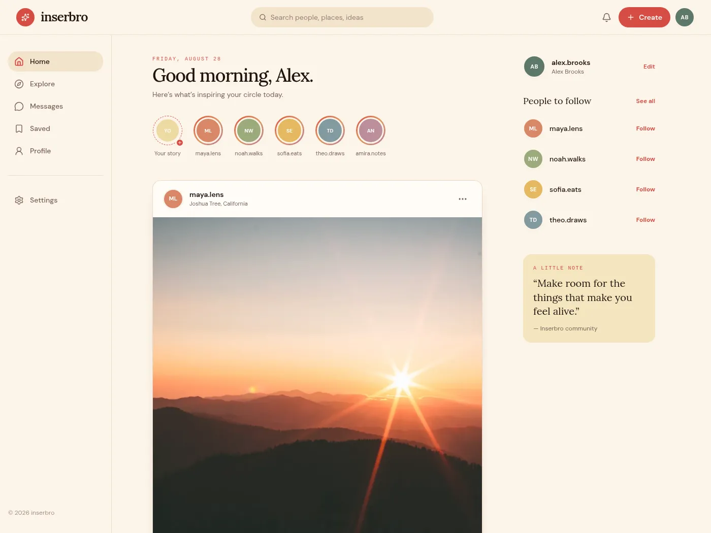 Inserbro Social App