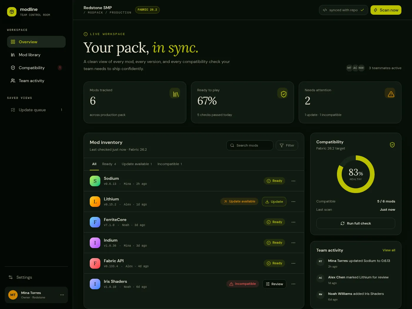 Fabric Mod Updater