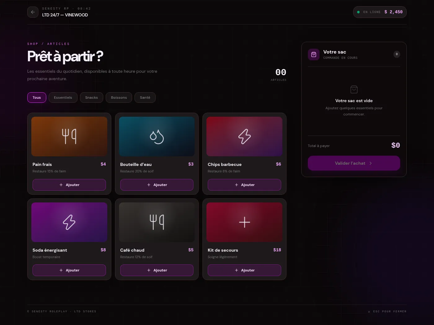 Fivem Shop UI Modern