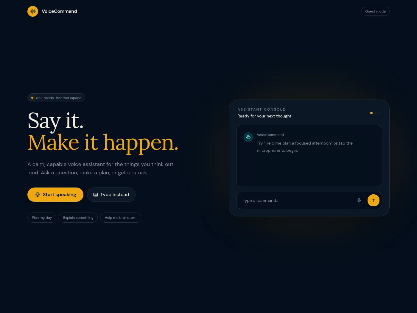 VoiceCommand AI Assistant