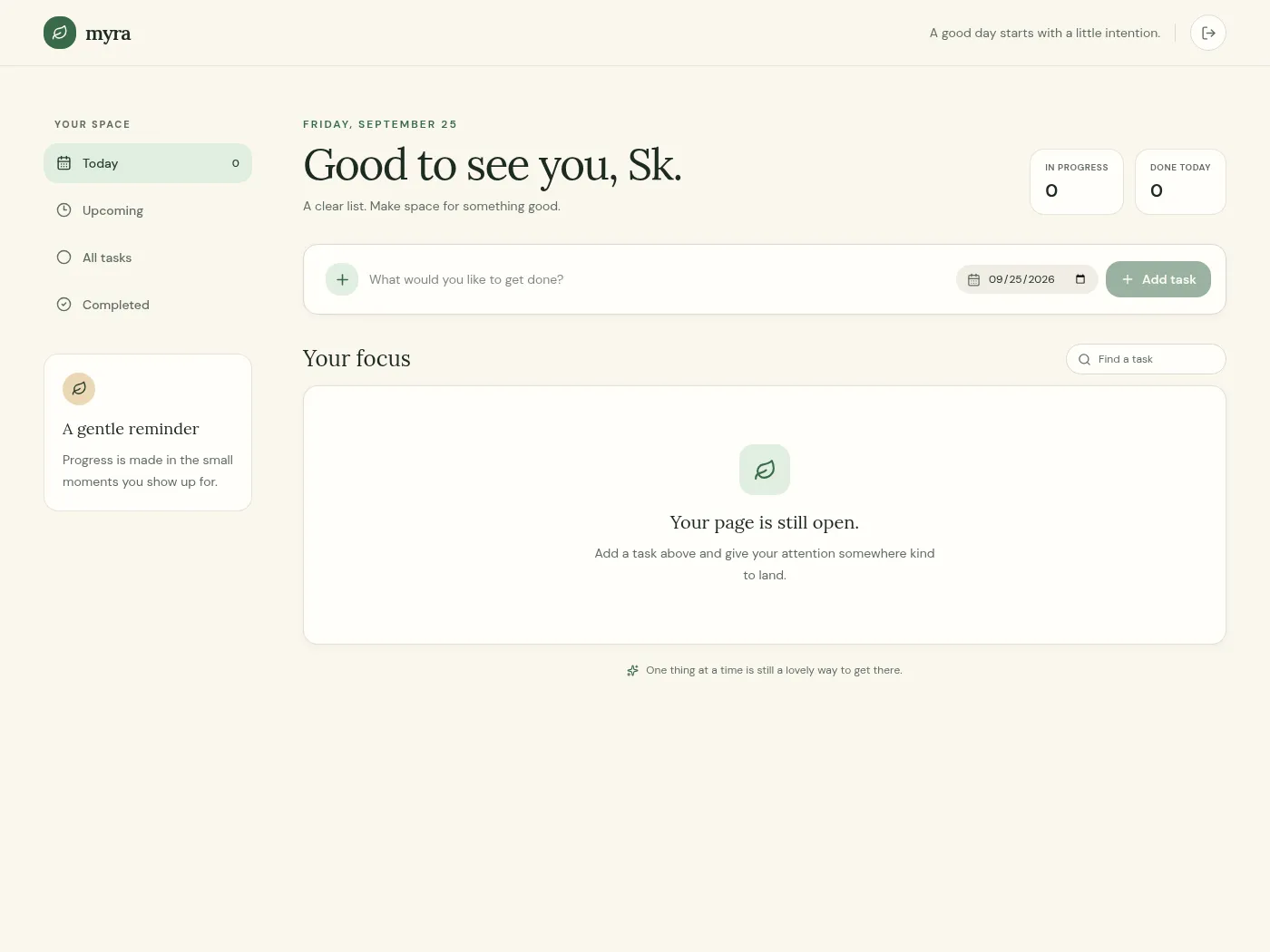 Myra Productivity App