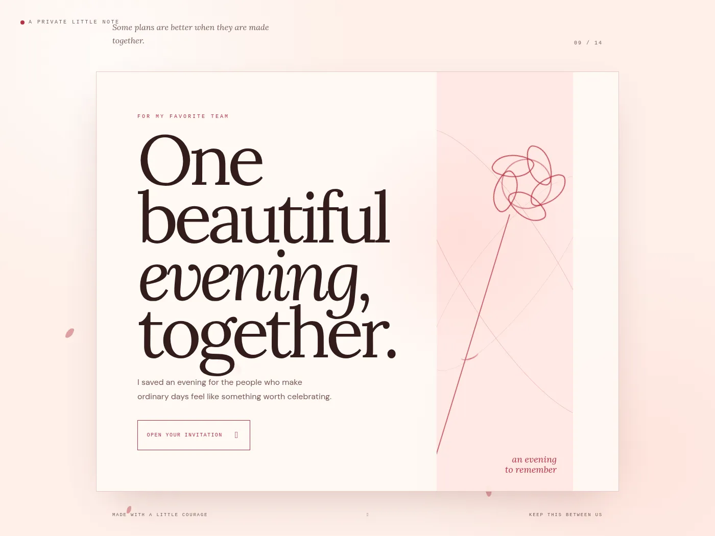 Date Petal Invitation