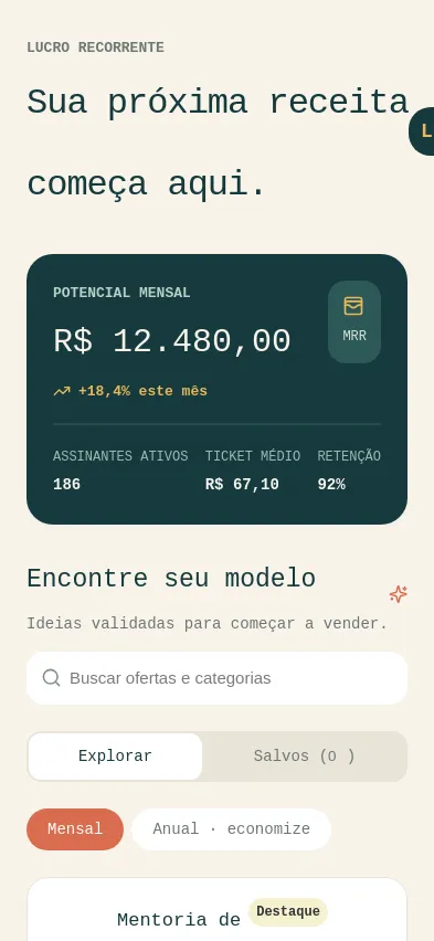 Lucro Recorrente App