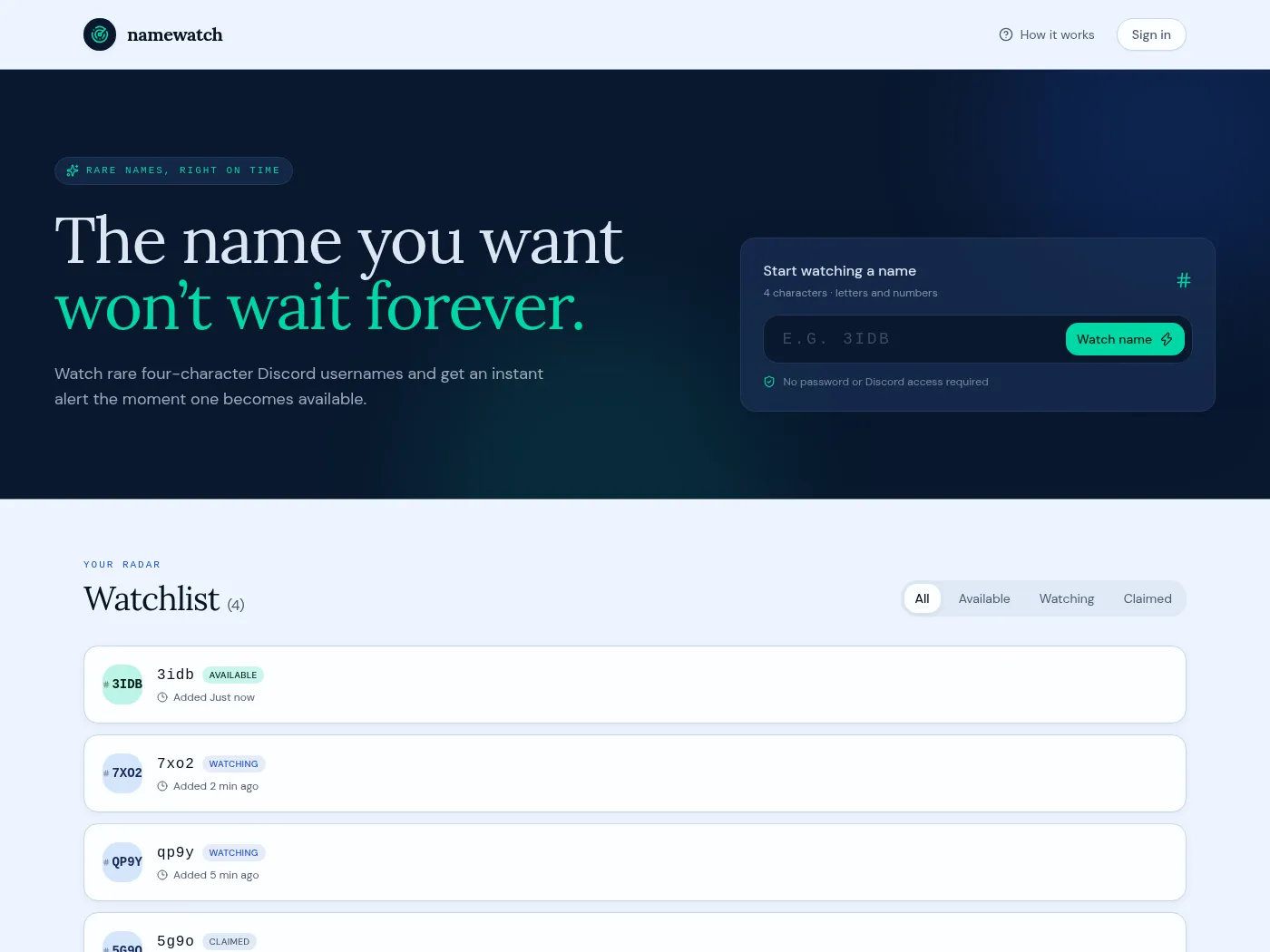 Discord Username Sniper