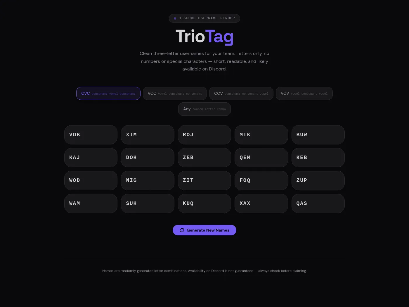 TrioTag Discord Finder