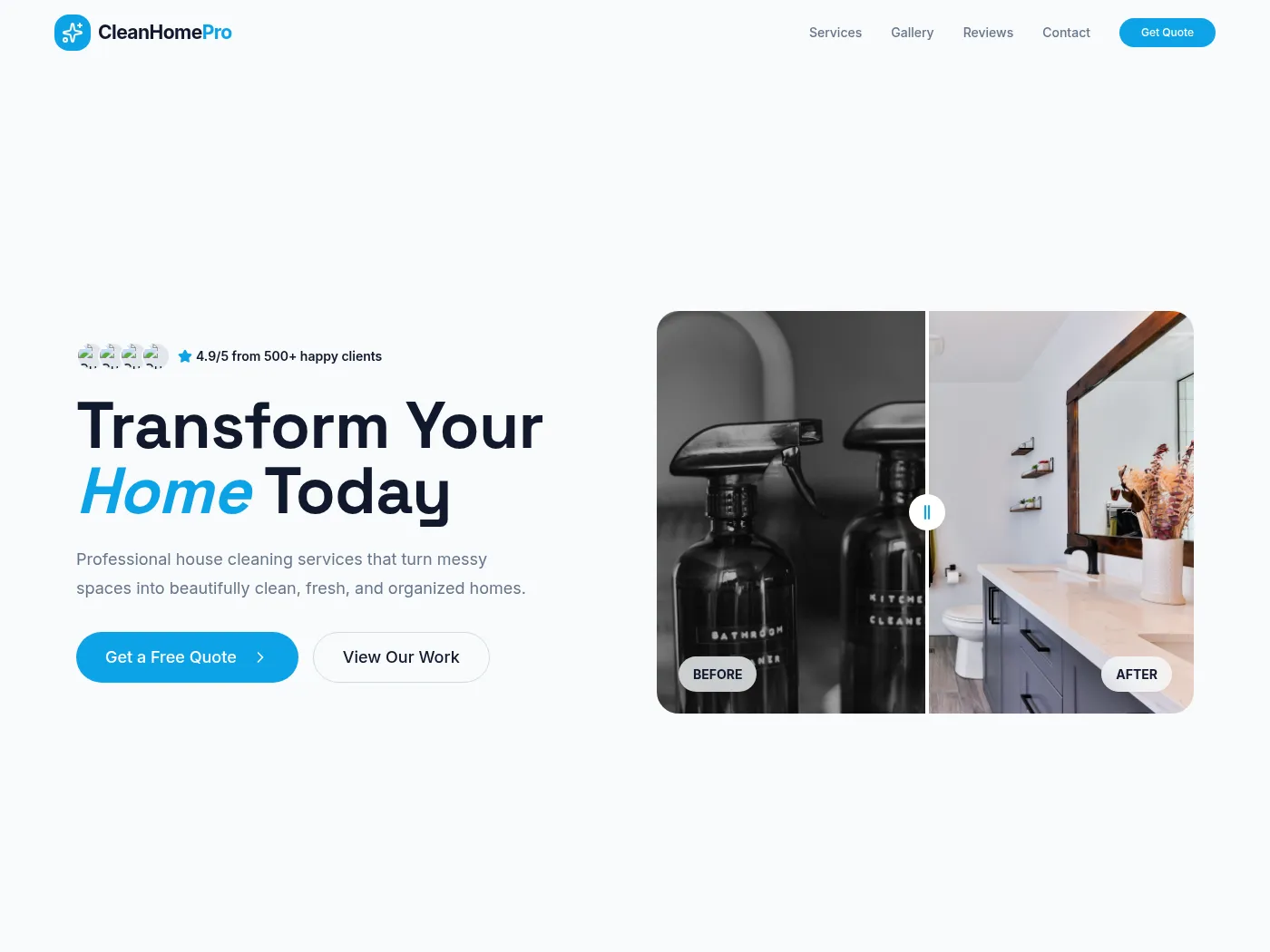 CleanHome Pro Website